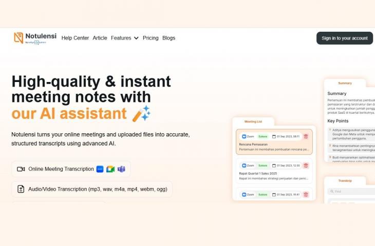 Rekomendasi Alat AI Terbaik untuk Membuat Notulen Rapat Otomatis